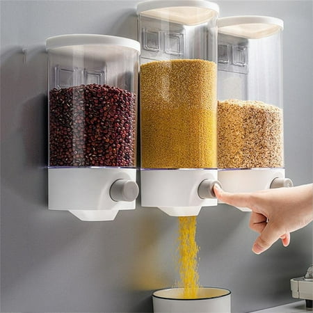 Grain Dispenser Home Kitchen Wall Mounted Food Tank Wall Kitchen ...
