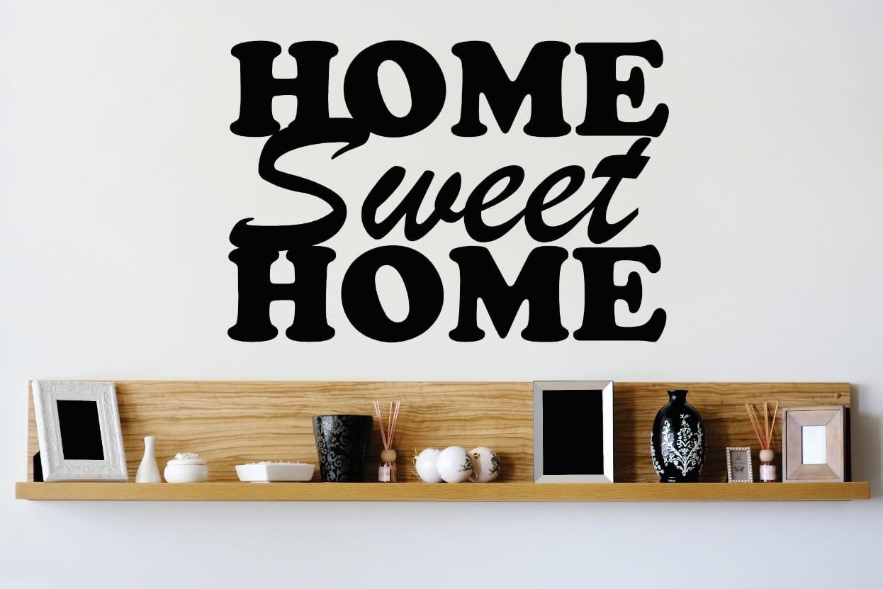 Vinyl Wall Decal Sticker : Home Sweet Home Text Image Quote Picture Art ...