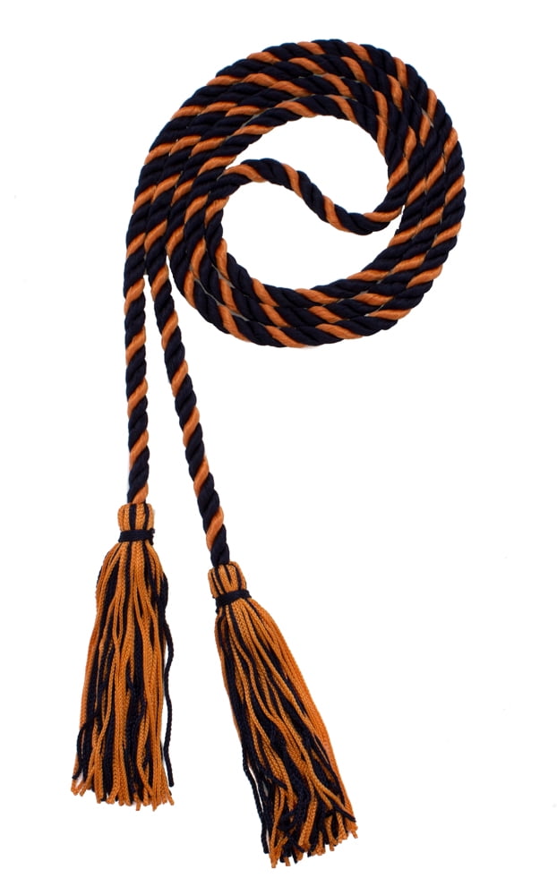 Graduation Honor Cord - NAVY / ORANGE - Every School Color Available ...