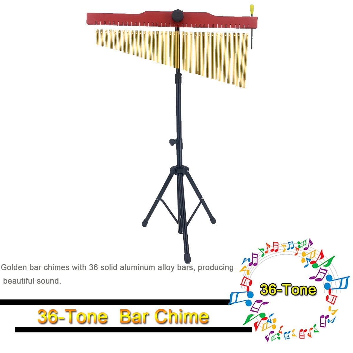 36 Notes Bar Chime Wind Large Wind Chimes Tubes Metal with Tripod Stand ...