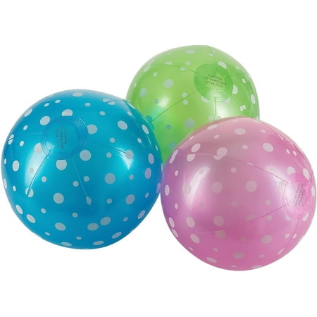 IGUOHAO 15 Pack - 9 Inch Inflatable Polka-Dot Beach Balls in Bulk for ...