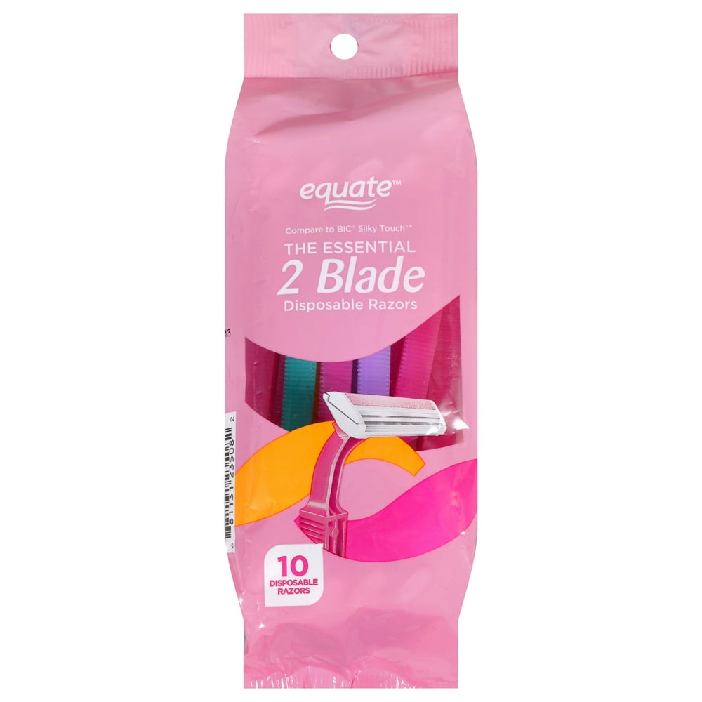 Equate The Essential 2 Blade Disposable Razors, 10 count - Walmart.com ...