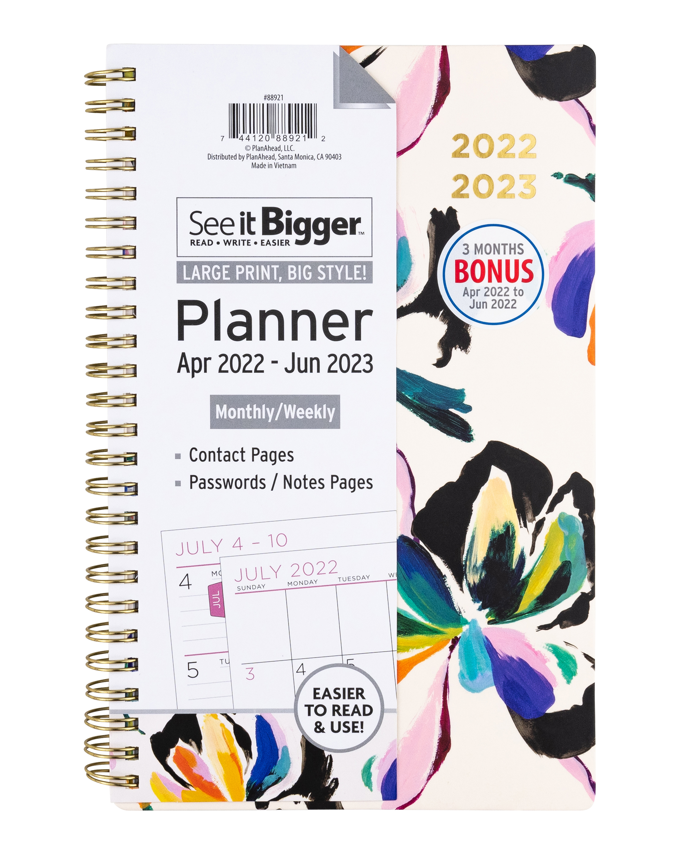 See It Bigger Monthly Weekly Planner April 2022 June 2023 5 75 X 8 See It Bigger Monthly Weekly Planner April 2022 June 2023 5 75 X 8