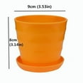 COSTYLE 5 Pcs Colorful Small Plastic Plant Flower Pots Nursery ...