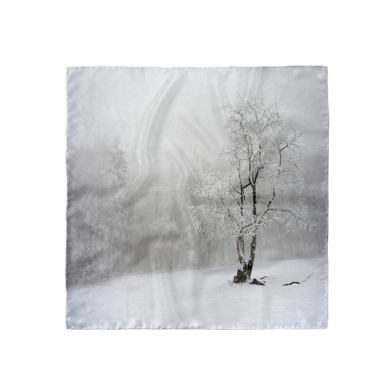 Tree Head Scarf, Winter Snowy Forest Cold, Head Wrap, 3 Sizes, by ...