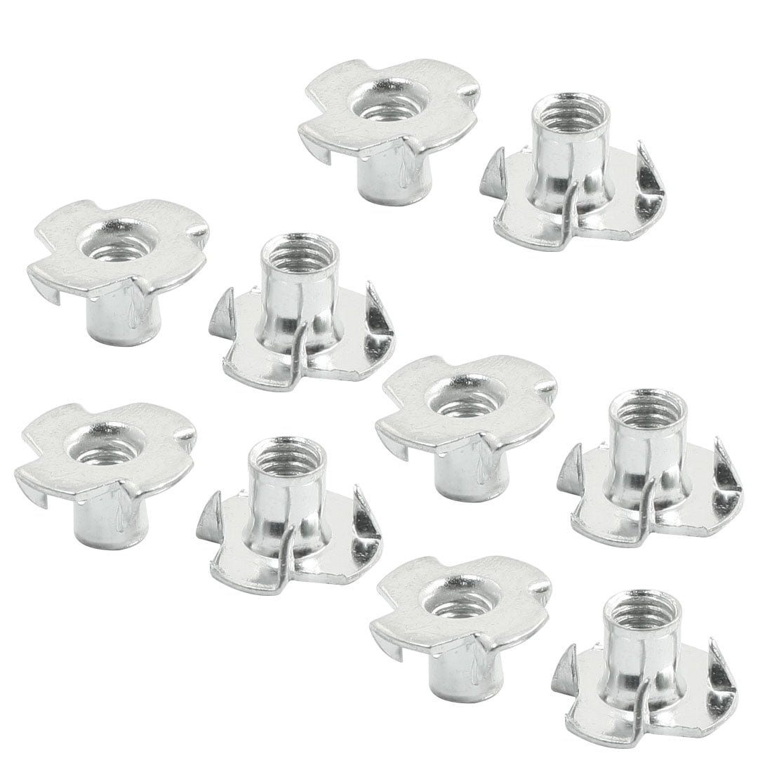 10PCS Metal Wood Inlay Female Nut M6 x 17.5 x 9.5mm for Furniture ...