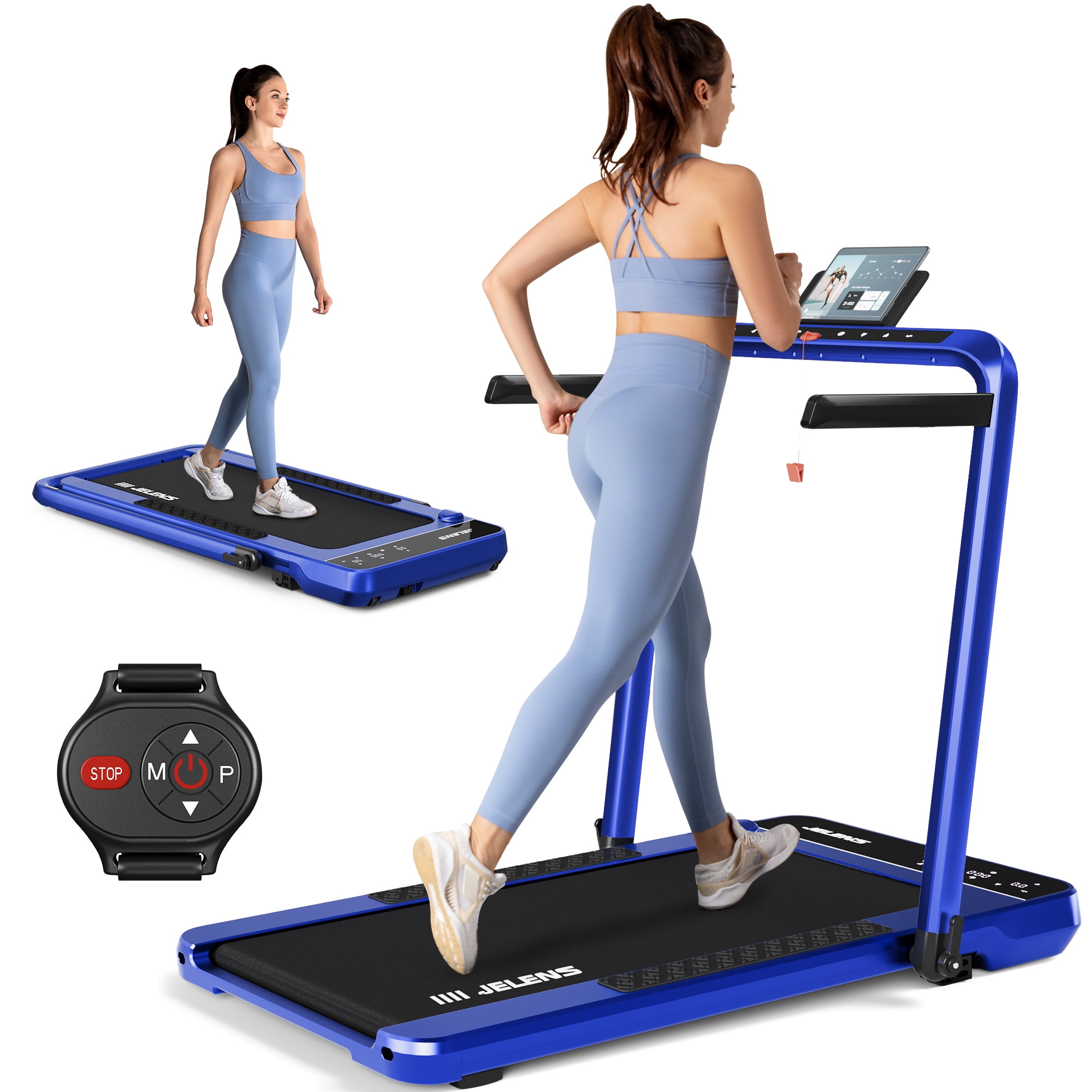 JELENS 2 in 1 Incline Treadmill Under Desk Walking Pad 2.5HP Home ...