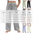 Casual Pants For Women Straight Leg Relaxed Elastic Waist Pocket ...