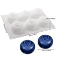 Vacemry Blueberry Silicone Baking , 6-Cavity Realistic Fruit Shape Food ...