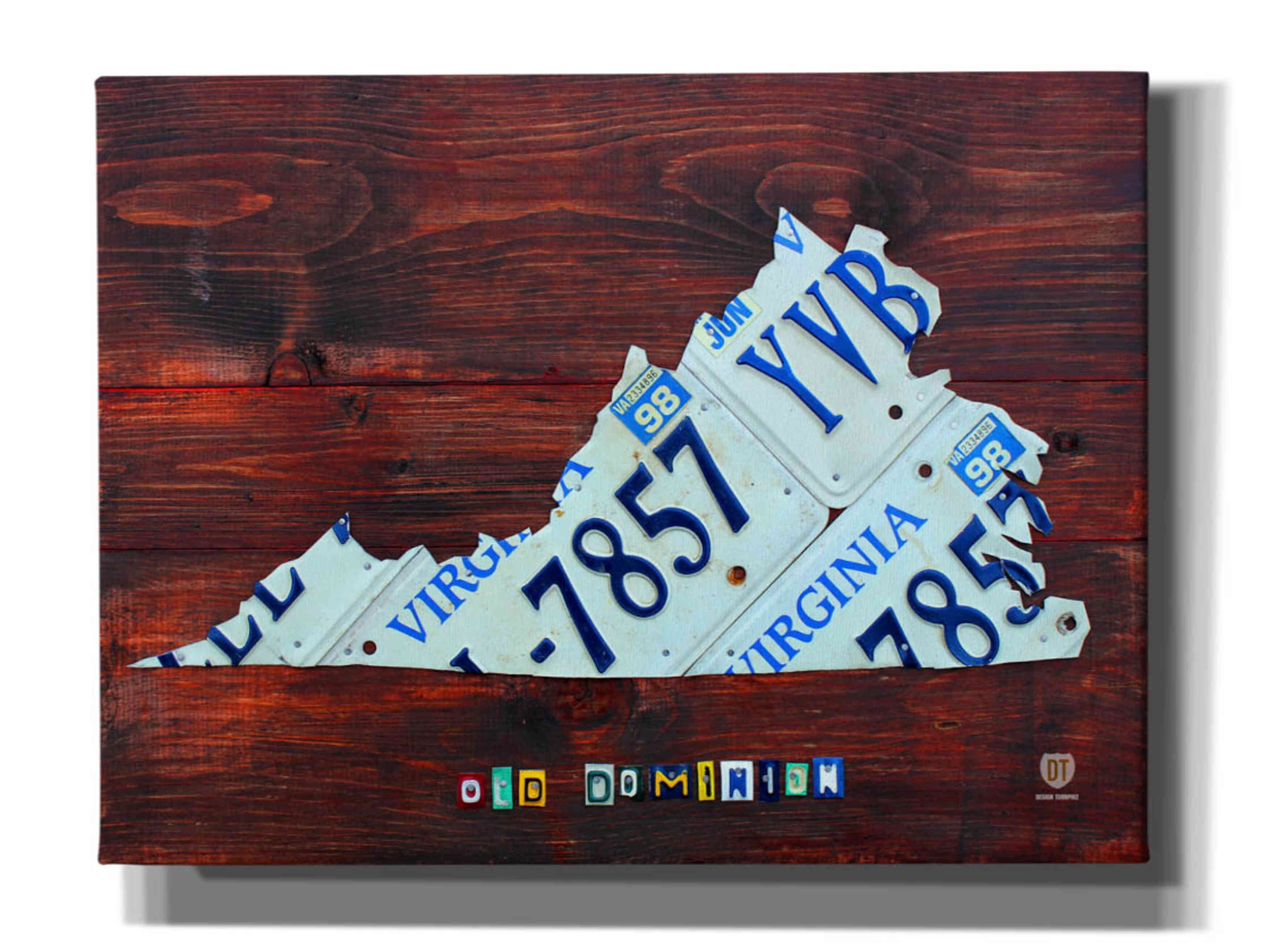 Epic Graffiti 'Virginia License Plate Map Large' by Design Turnpike ...