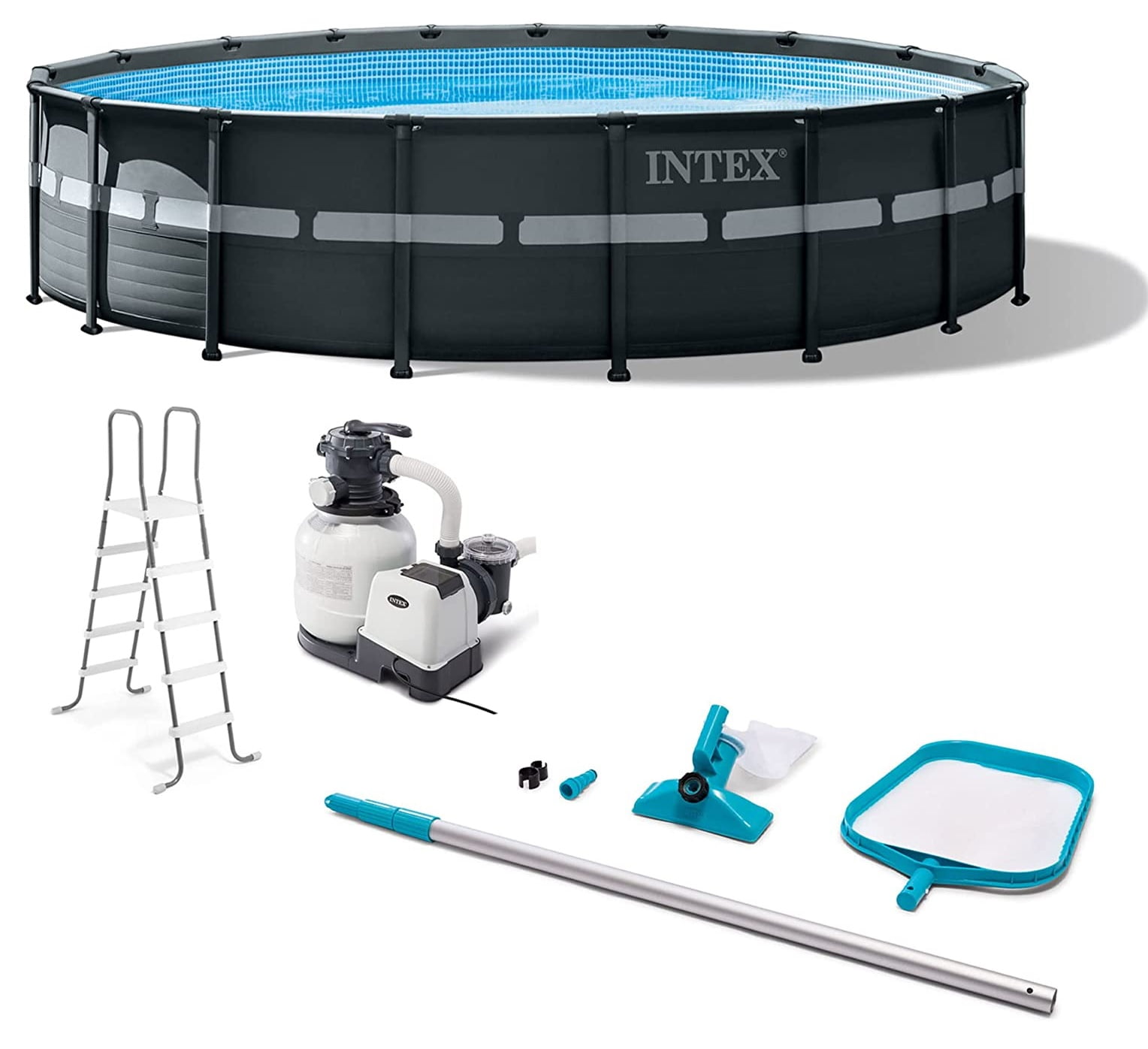 Intex Ultra XTR Frame 18ftX52in Above Ground Pool, Sand Filter Pump and ...