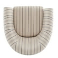 Blue-Striped Beige Fabric Barrel Chair | Creates a Bold Statement ...