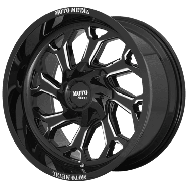 Moto Metal Mo802 20X9 6X139.7 False 106.1Cb Gloss Black Machined With ...