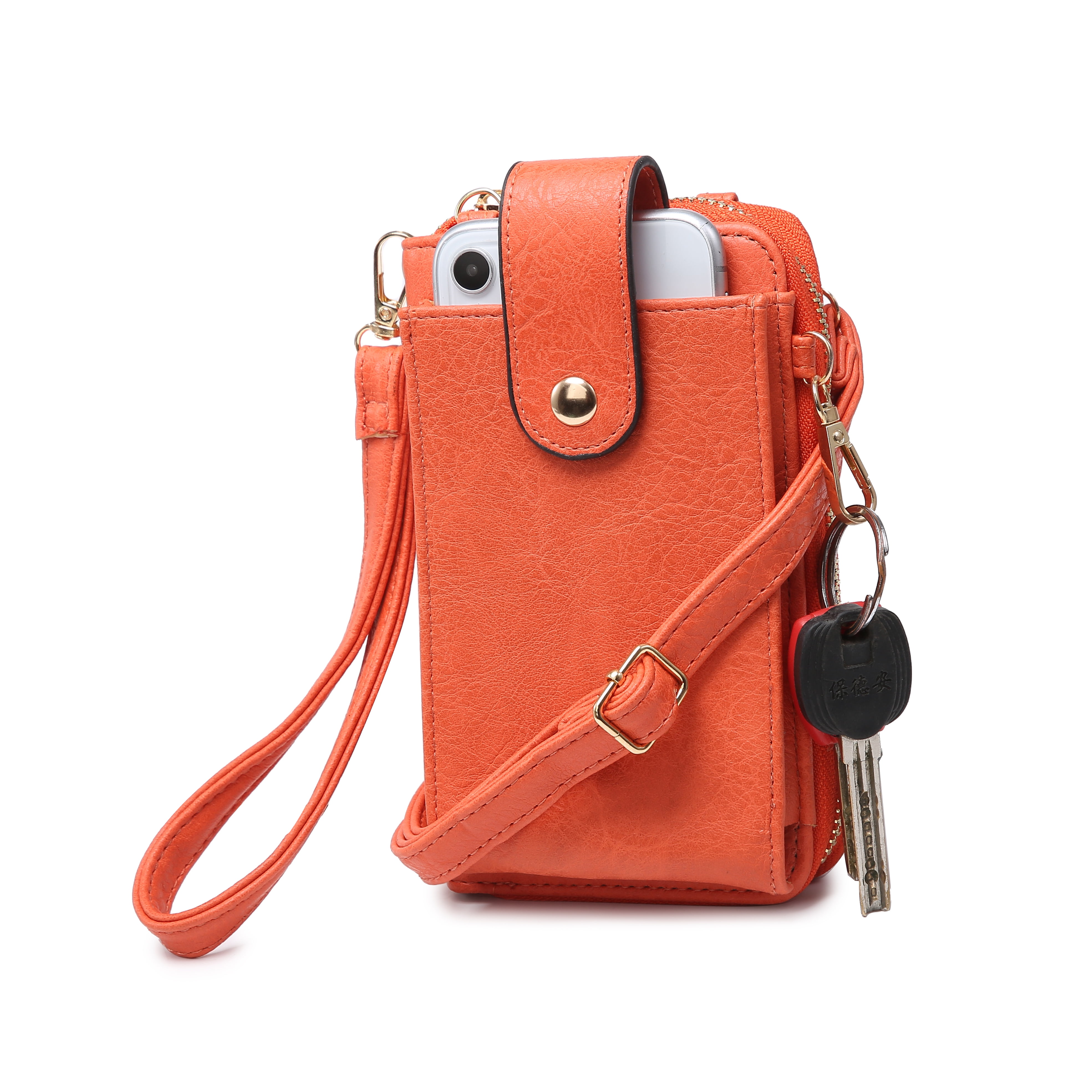 Poppy Faux Leather Womens Crossbody Shoulder Bag Cell Phone Purse ...