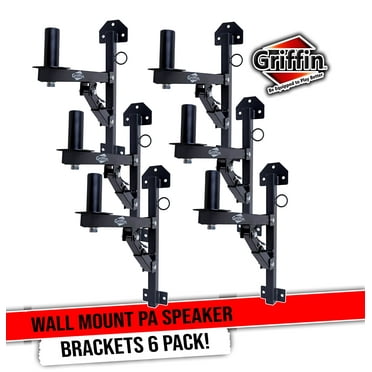 6-PACK PA Speaker Wall Mount Bracket Stands By Griffin All Steel Pro ...