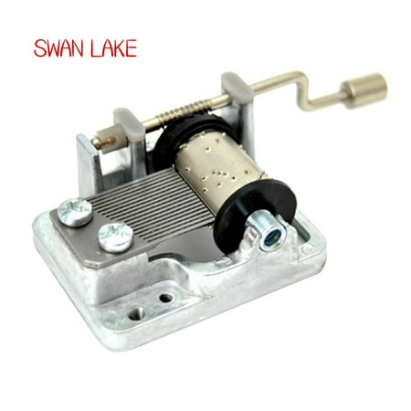 18-tones Music Box Mini Hand Cranking Metal Mechanical Musical Movement ...