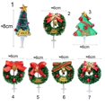 Sunjoy Tech 10Pcs Cake Topper with Stick Xmas Themed Plastic Easy to ...