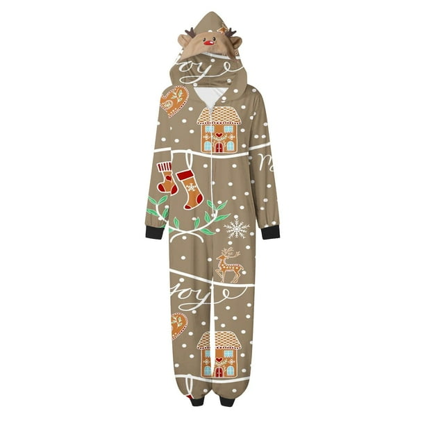 Birdeem Parent-child Warm Christmas Set Printed Home Wear Hoodid ...