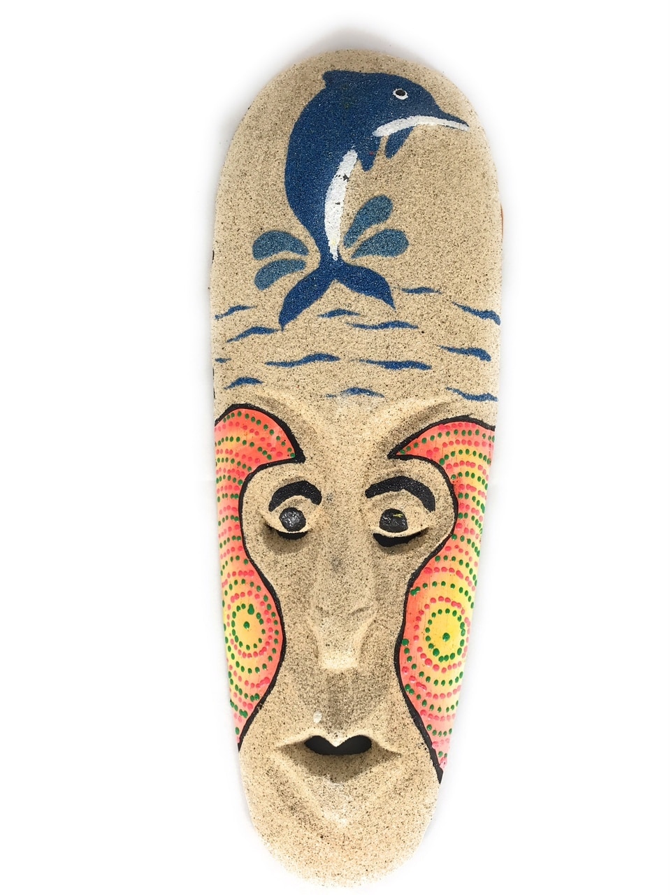 Beach Sand Mask 12" w/ Dolphin - Decorative Primitive Art | #wib370730a ...