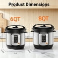 6QT Electric Pressure Cooker, 16-in-1 & Non-Stick Stainless Steel Multi ...