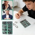Metal Wire Brain Teaser Puzzle, Nine Linked Rings Disentanglement Toy ...