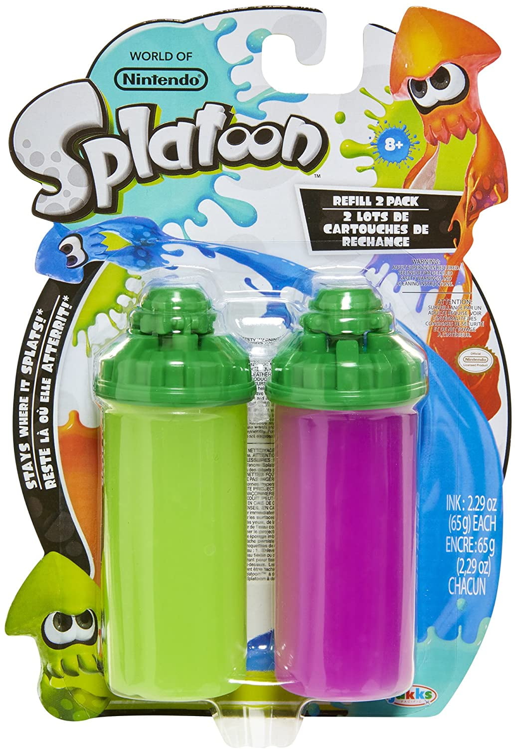 World of Nintendo Splatoon Splattershot Refill 2-Pack, Lime Green ...