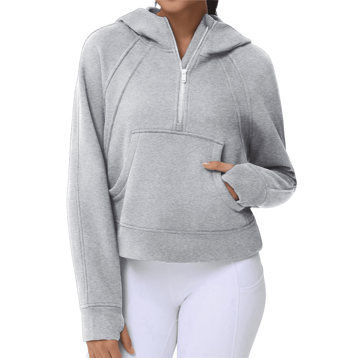 Click here for Unbranded Womens Hoodies Half Zip Long Sleeve Crop... prices