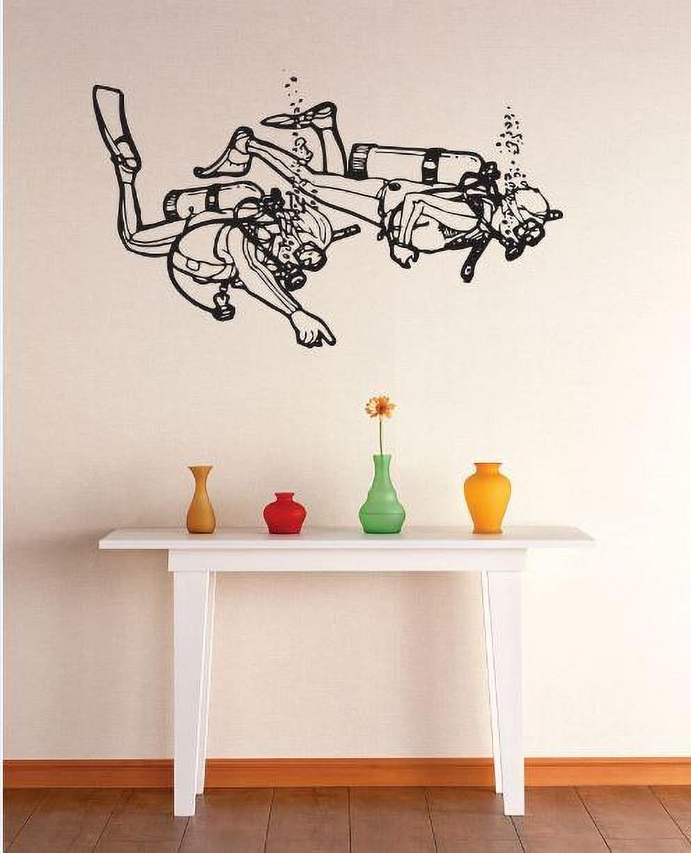Vinyl Wall Decal Sticker : Scuba Divers Image Bedroom Bathroom Living ...