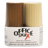 Office Snax Condiment Set, 4oz Salt, 1.5oz Pepper, Two-Shaker Set ...