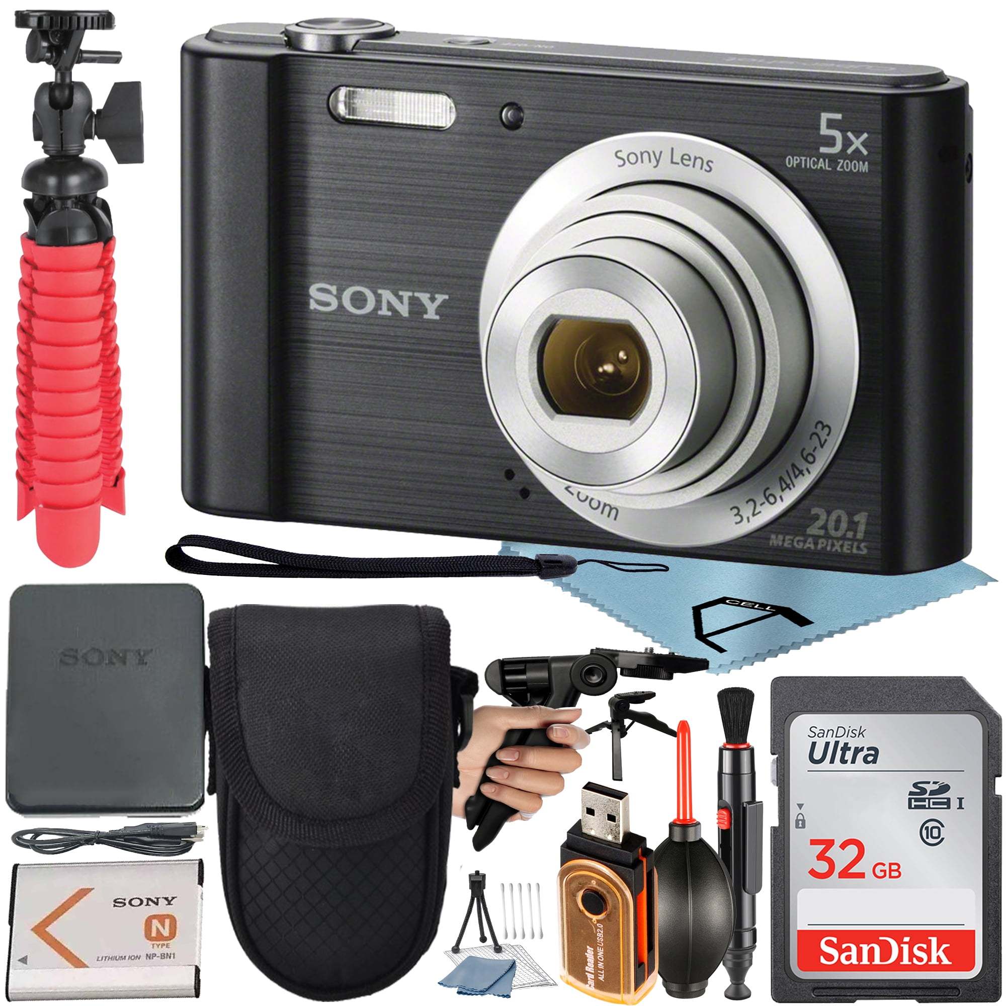 Sony Cyber-Shot DSC-W800 Cámara Digital (Negra) con Óptica 5x + Tarjeta ...