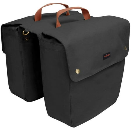 Tourbon Canvas Bike Panniers Bicycle Rear Rack Bag Double Saddlebag ...
