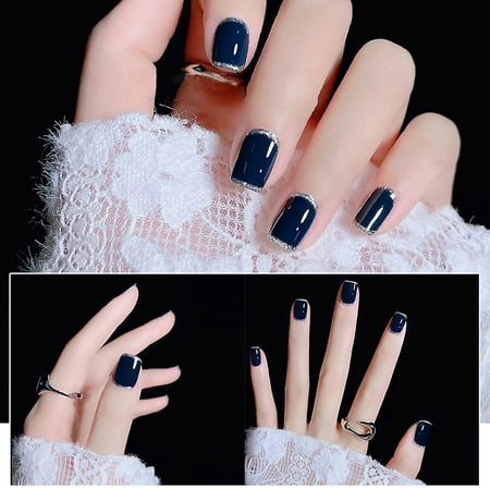 False Nails Colorful Artificial Full Cover Fake Fingernails For Bride ...