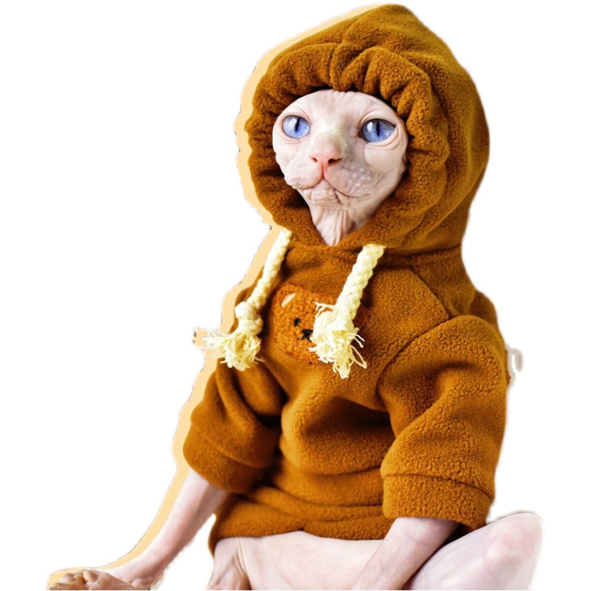 Click here for Duomasumi Sphynx Cat Clothes Double-Sided Polar Fl... prices