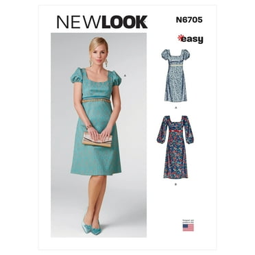 New Look Sewing Pattern 6567 Misses Dresses, Size A (6-8-10-12-14-16 ...