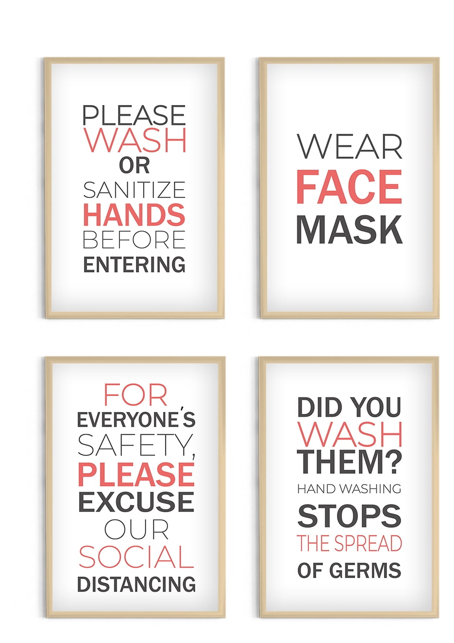 Awkward Styles Office Safety Quotes Set of 4 Posters Sanitary Wall ...