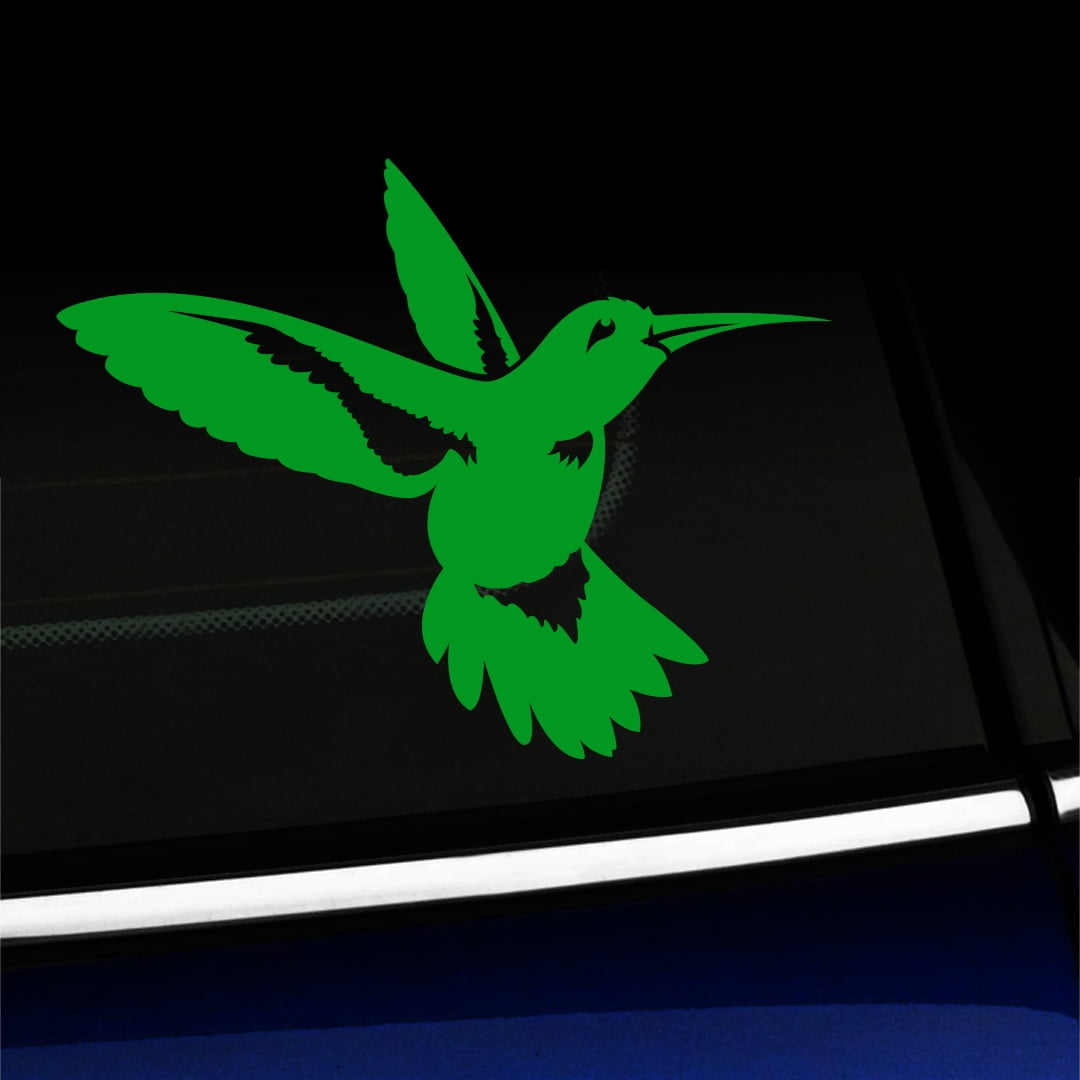 Hummingbird - Vinyl Decal - Choose Color - [YELLOW GREEN] - Walmart.com