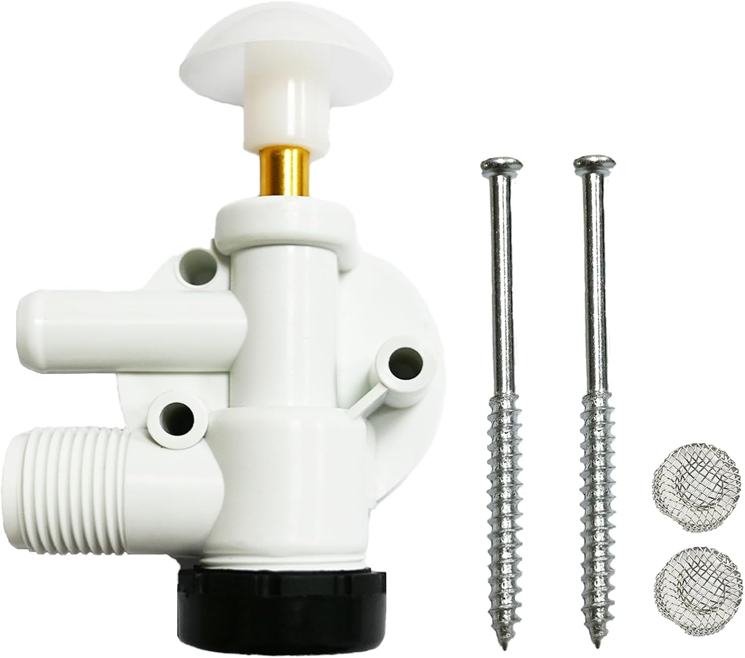 385314349 RV Water Valve Kit Replacement Assembly Camper Trailer Toilet Repair for Sealand ...