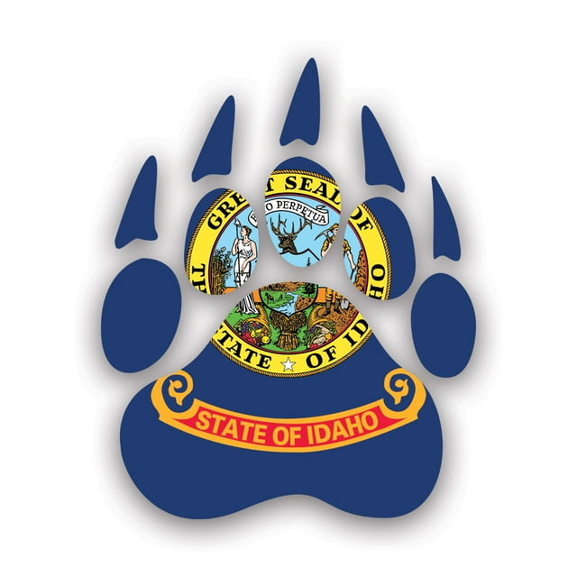 Idaho State Bear Print Shaped Sticker Decal - Self Adhesive Vinyl ...