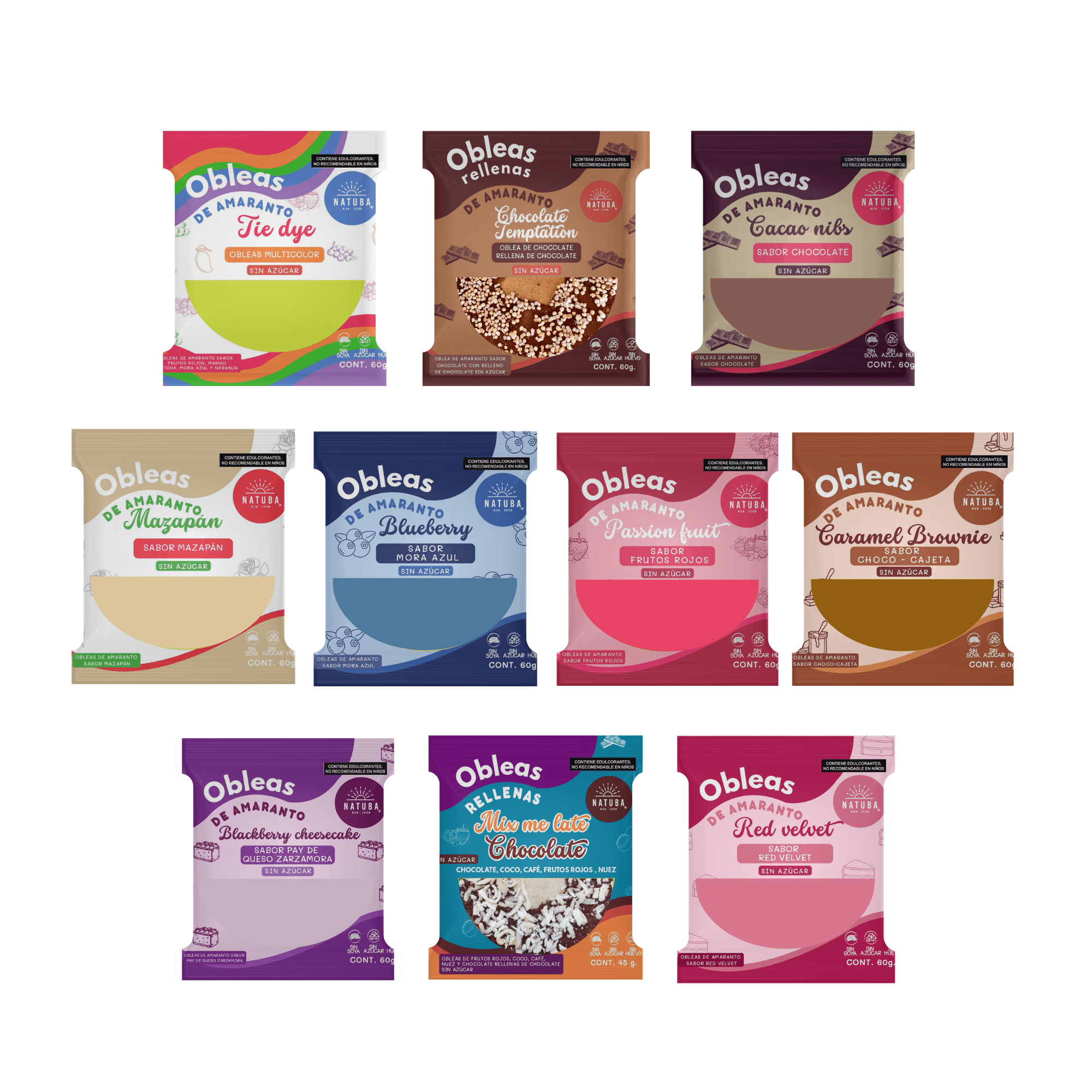 Obleas de Amaranto Sin Azùcar Natuba 10 Pack | Walmart en línea