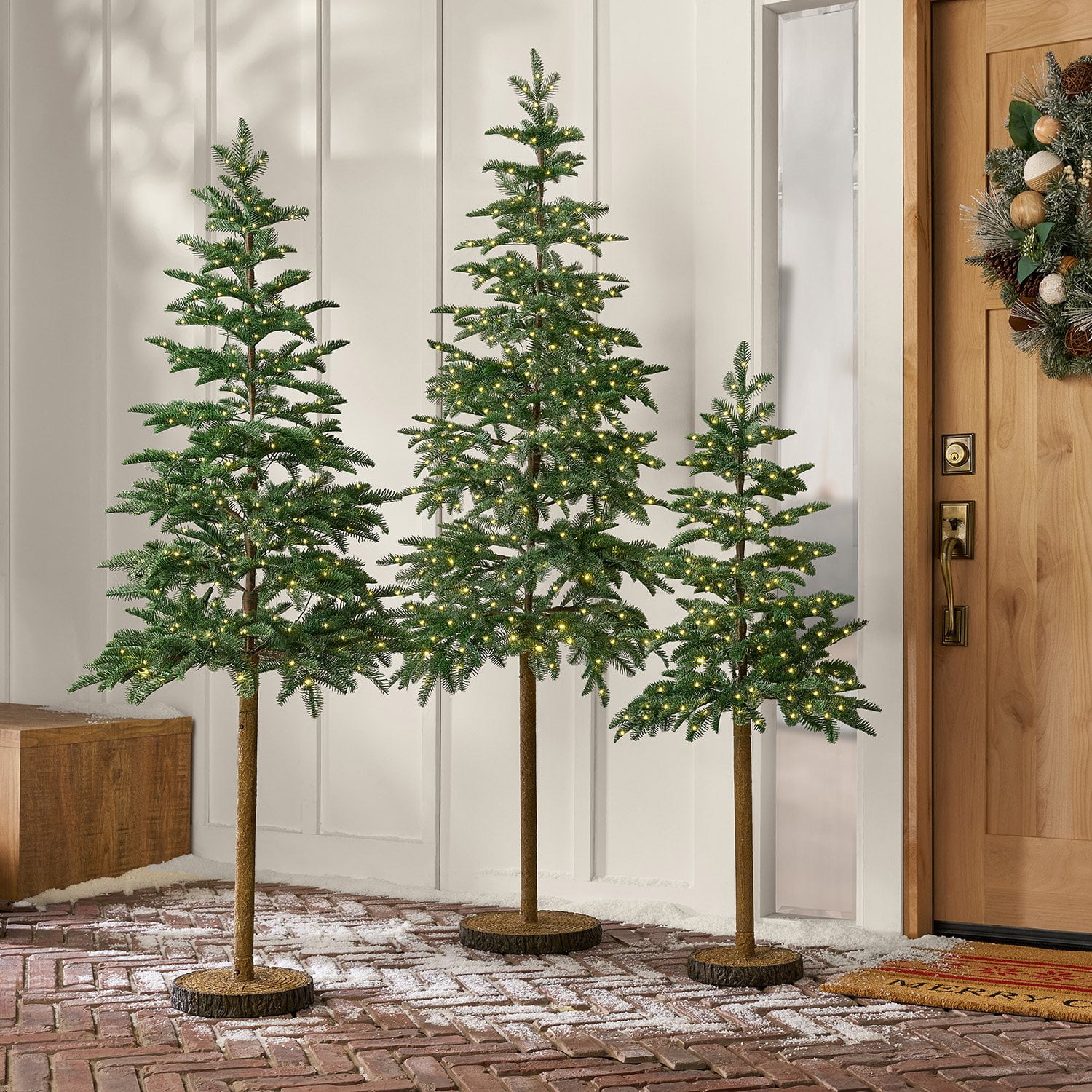 Member's Mark Pre-Lit Alpine Tree Décor, Set of 3 - Samsclub.com