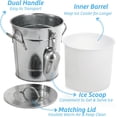 4 Liter Ice Bucket with Scoop and Lid, Double Walled Insulated Ice ...