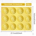 1Set 34 Sheets Self Adhesive Gold Foil Embossed Stickers Round Dot ...