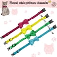 4 Pieces Cat Bow Tie Collar with Bell Breakaway Cat Comfortable Velvet ...