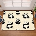 Cute Panda Rug Non-Slip Rubber Backing, Machine Washable Floor Mat for ...