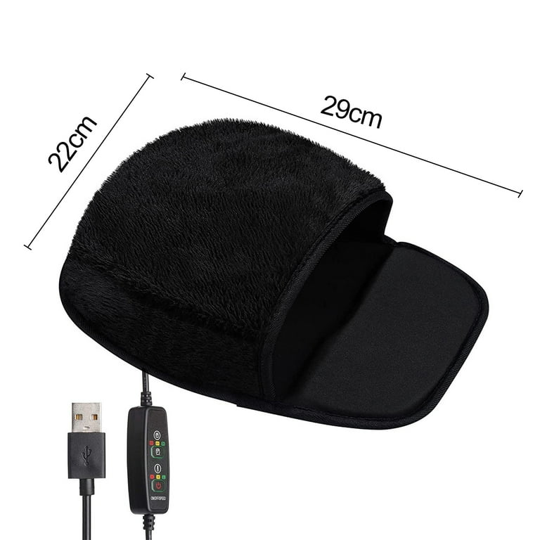 Kiskick Safe Heated Mouse Pad Usb Heated Mouse Pad with Timer Extra soft Wear Resistant Hand warmer Mouse Mat Temperature Adjustable Computer
