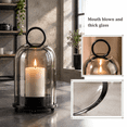 Black Large & Small 2-Piece Versatile Metal Candle Holder Set - Walmart.com