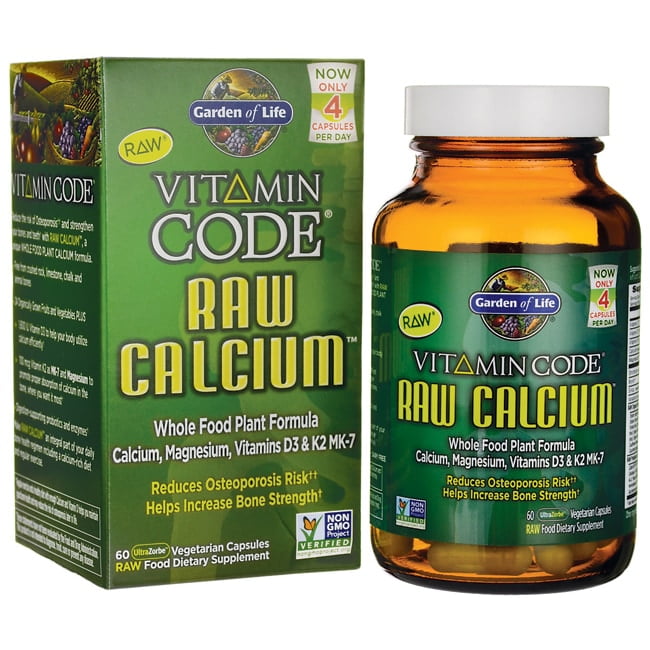 Garden of Life Vitamin Code Raw Calcium 60 Veg Caps - Walmart.com