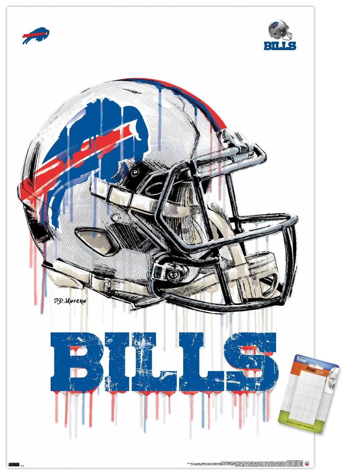 NFL Buffalo Bills - Drip Helmet 20 Wall Poster, 22.375" x 34" - Walmart.com