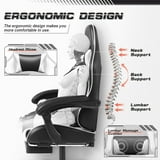 Furmax Gaming Chair: High Back, Ergonomic w/ Massage, Footrest, PU ...