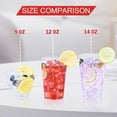 300 Pack 12 oz Clear Plastic Cups, Disposable Heavy Duty Hard Plastic ...